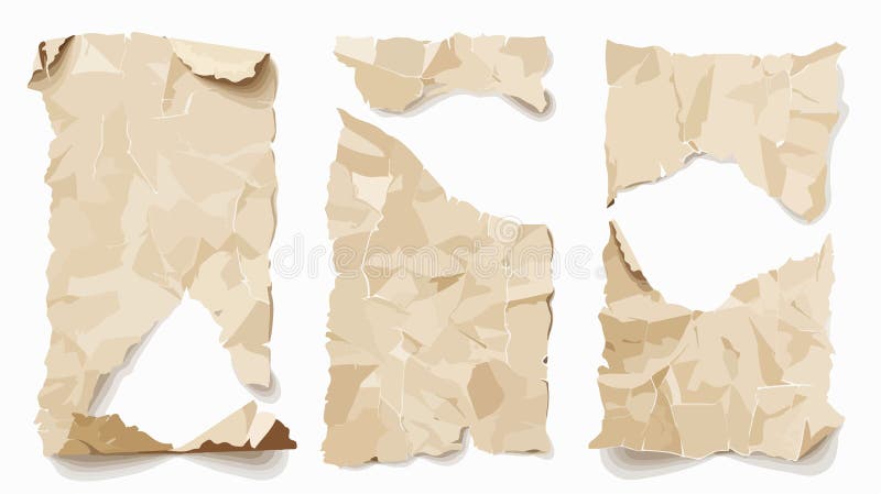 Three Pieces of Torn Paper Arranged Creatively for Design Projects ...