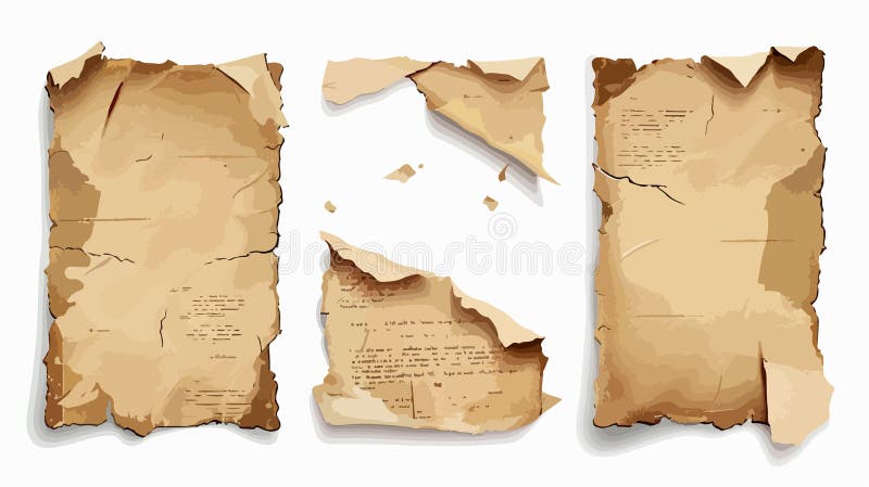 Three Pieces of Torn Paper Arranged Creatively for Design Projects ...