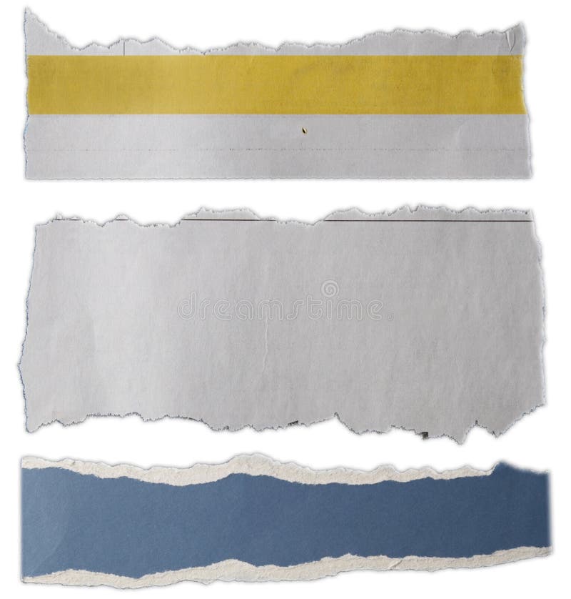 Torn pieces of paper stock photo. Image of ragged, shot - 123596800