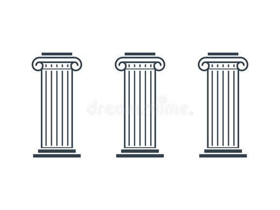 Three Pillars Symbol Stock Illustrations – 141 Three Pillars Symbol ...
