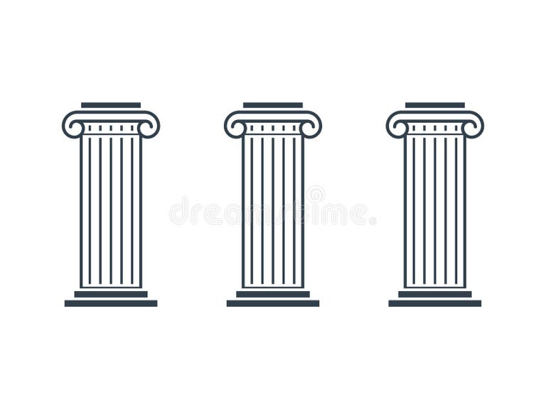 Three Pillars Symbol Stock Illustrations – 141 Three Pillars Symbol ...