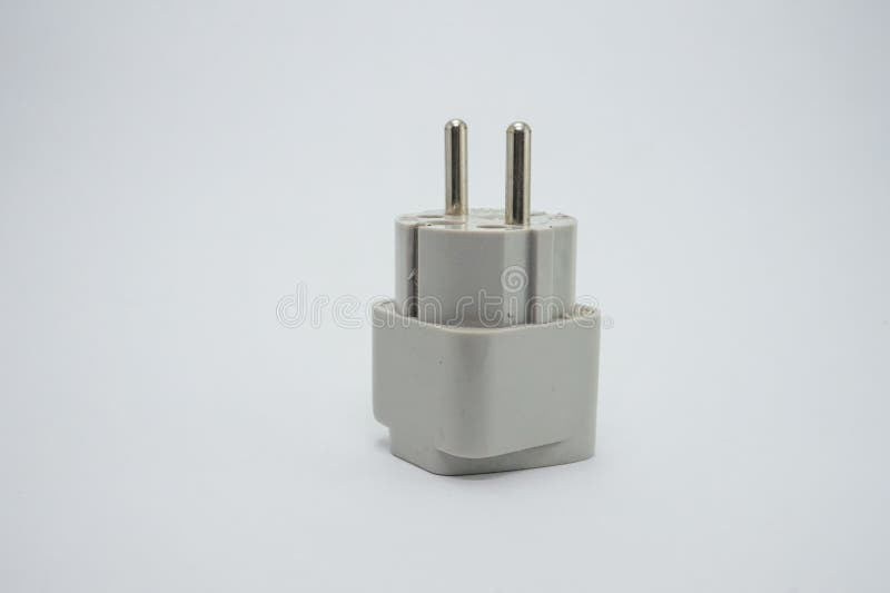 Three Pin Electric Plug in White Stock Photo - Image of ceramic ...