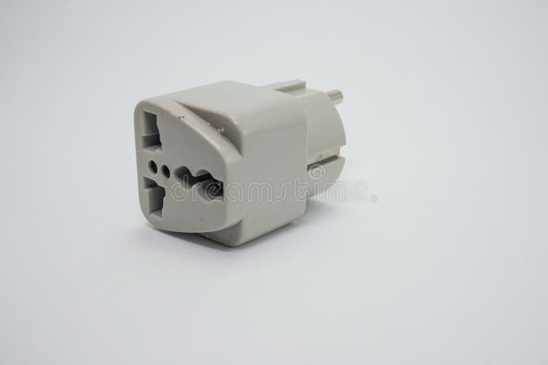 Three Pin Electric Plug in White Stock Photo - Image of electronics ...