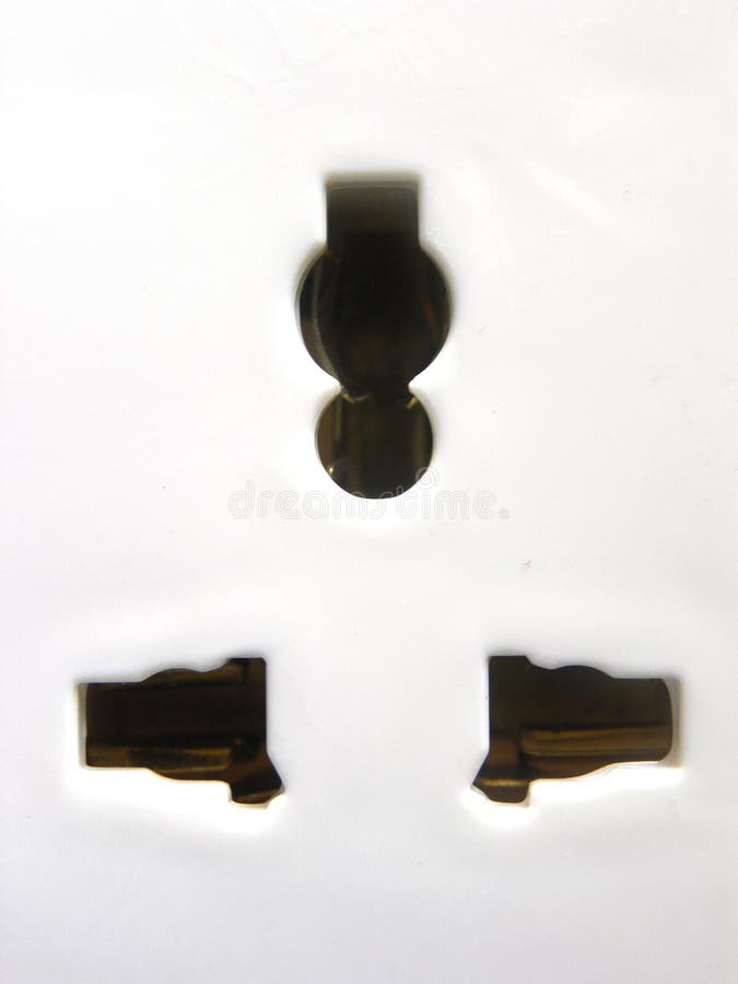 Three Pin Electrical Socket Stock Photo - Image of electricity ...