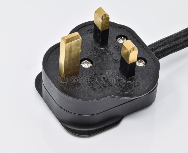 Three pin plug stock image. Image of earth, plug, fuse - 110233965