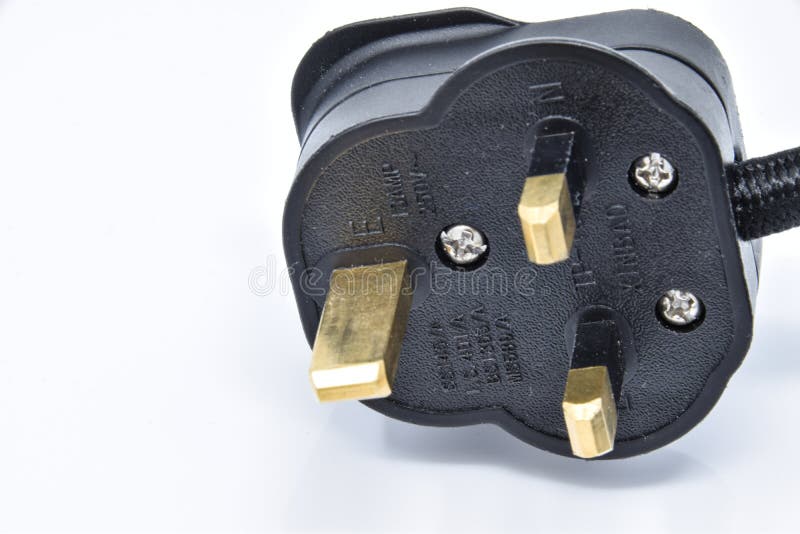 Three pin plug stock photo. Image of three, pins, live - 110233986