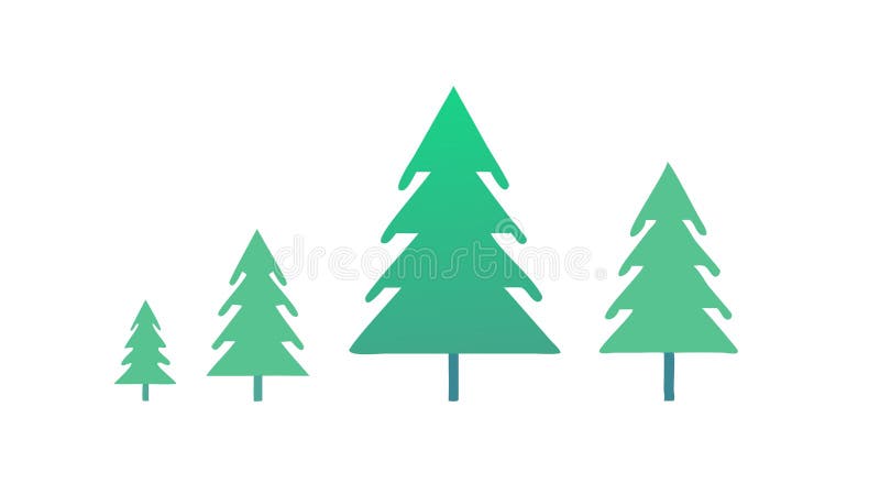 Three Pine Trees Icon Representing Nature Forest , Vector Design ...