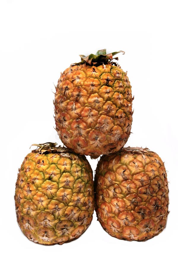 Three pineapples stock photo. Image of juicy, botanic - 11186158