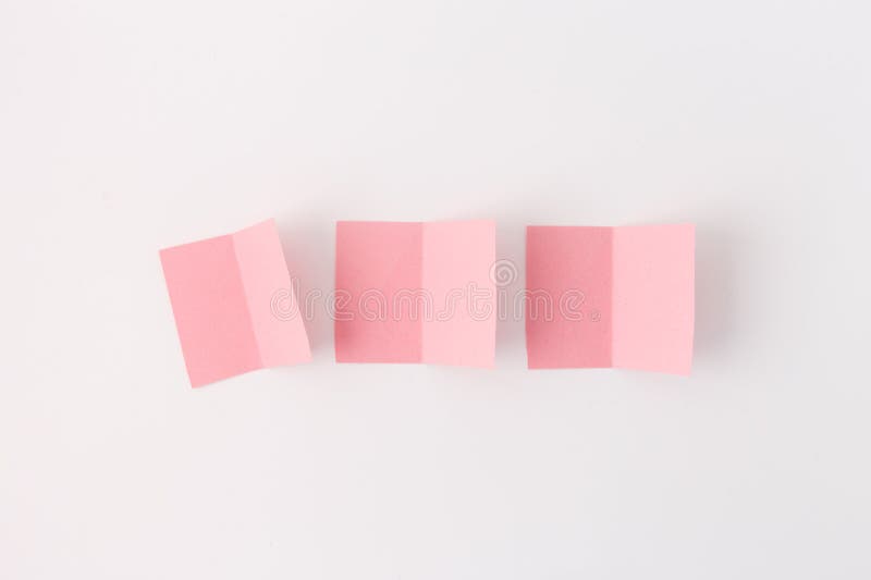 Three Pink Pieces of Paper, Each Folded in Half Vertically. Perfect for ...