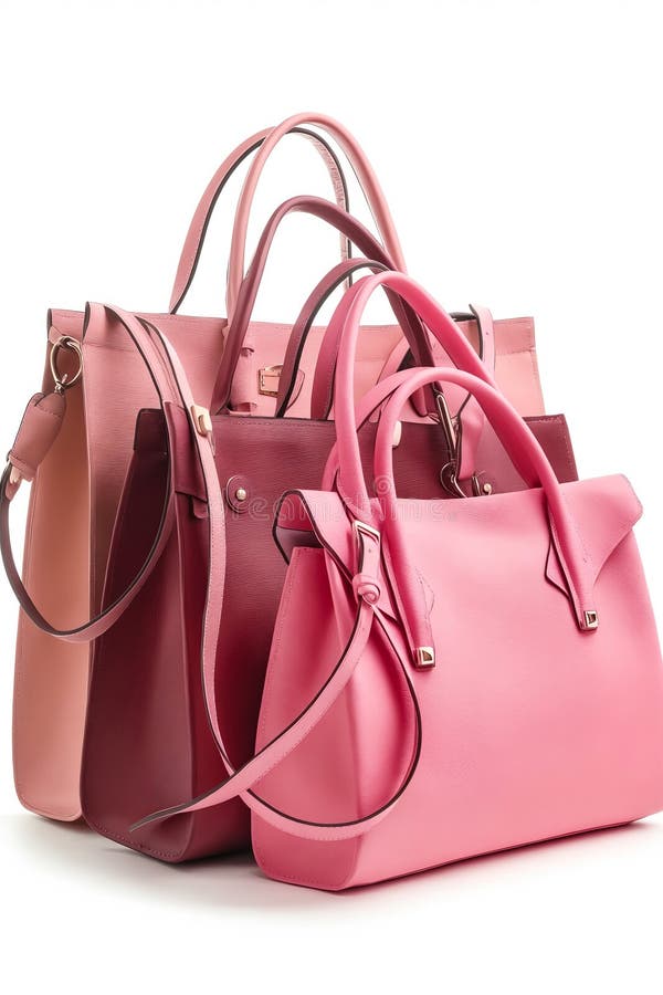 Three Pink Purses Stacked on Top of Each Other. Generative AI Stock ...