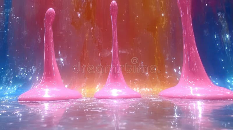 Pink Liquid Drops Abstract Background Stock Illustration - Illustration ...