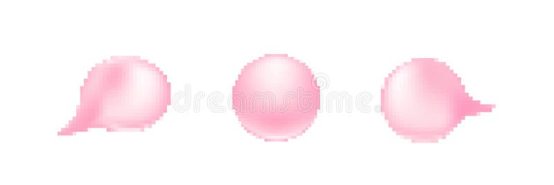 Three Pink Speech Bubbles of Various Shapes Conveying Communication ...