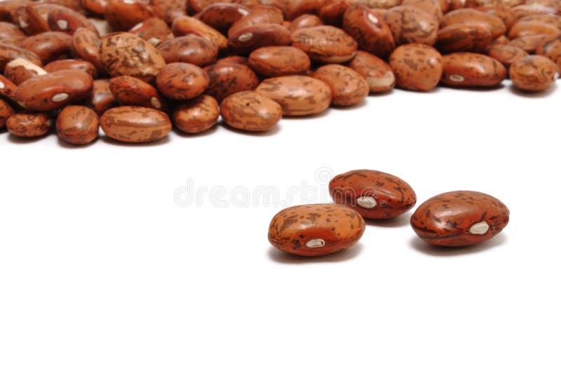 Three Pinto (Mottled) Beans in the Foreground Stock Image - Image of ...