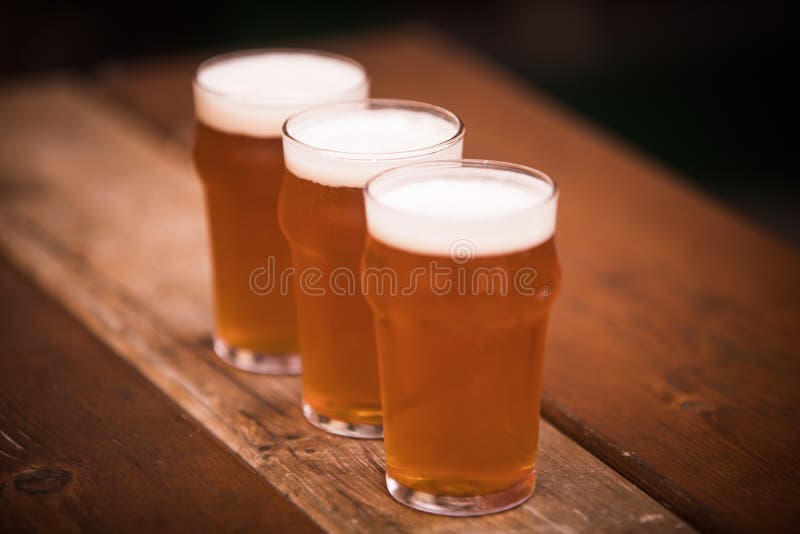 Draft pints stock image. Image of glass, cleavage, cool - 16171225