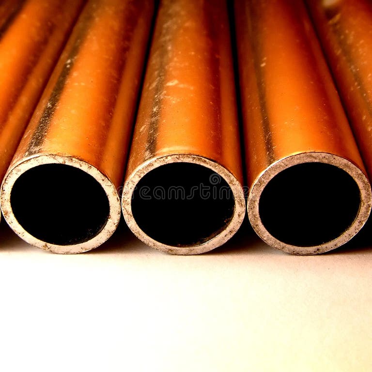 Three pipes stock photo. Image of aluminum, circle, cylinder - 27562
