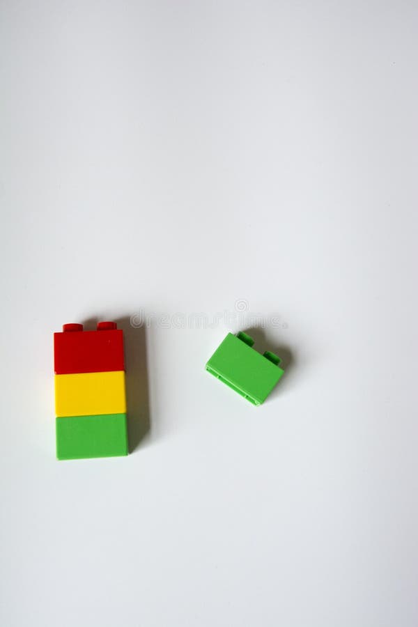 Three plastic blocks stock photo. Image of direction - 190292884