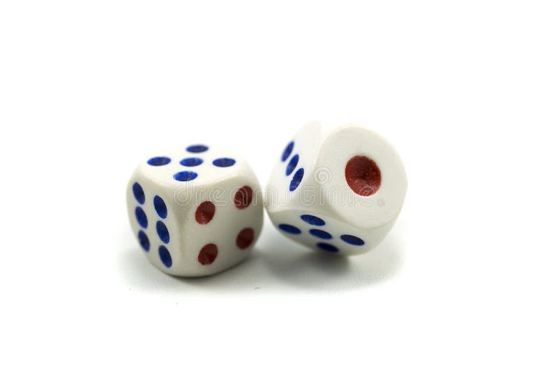 Three Plastic Dice Isolated White Background Small Object Stock Photos ...