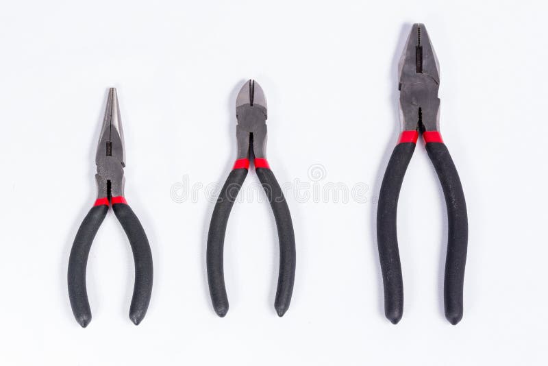 Three Pliers stock photo. Image of cutters, plier, work - 48202562