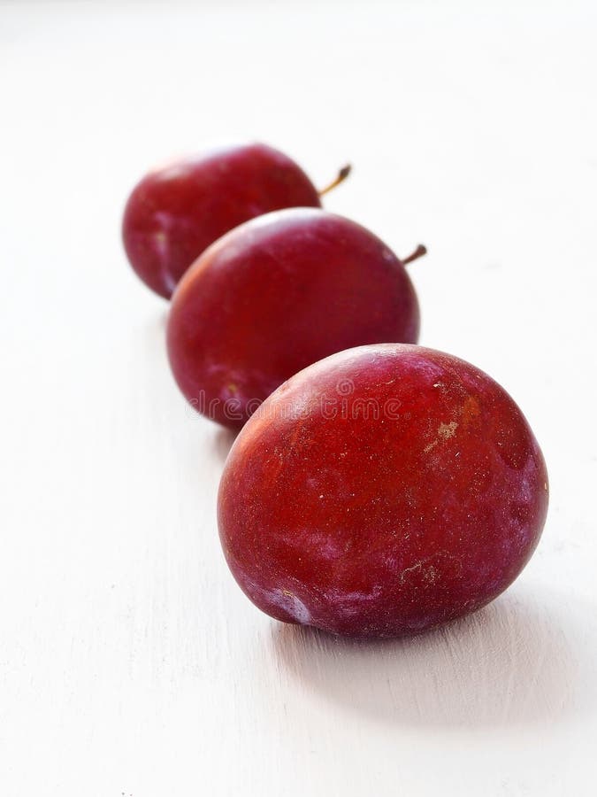 Three Plums stock photo. Image of fruit, healthy, natural - 75252912