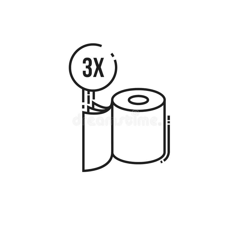Toilet Paper Roll, Towel Flat Glyph Icons. Hygiene Vector Illustrations ...