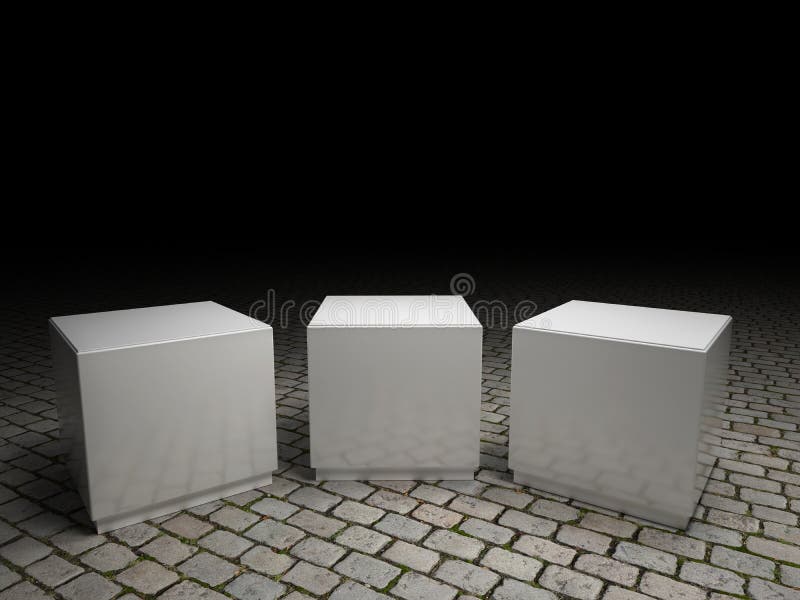 Three podiums stock illustration. Illustration of piece - 50859415