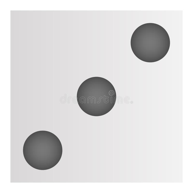 Three Point Dice Icon, Cartoon Style Stock Vector - Illustration of ...