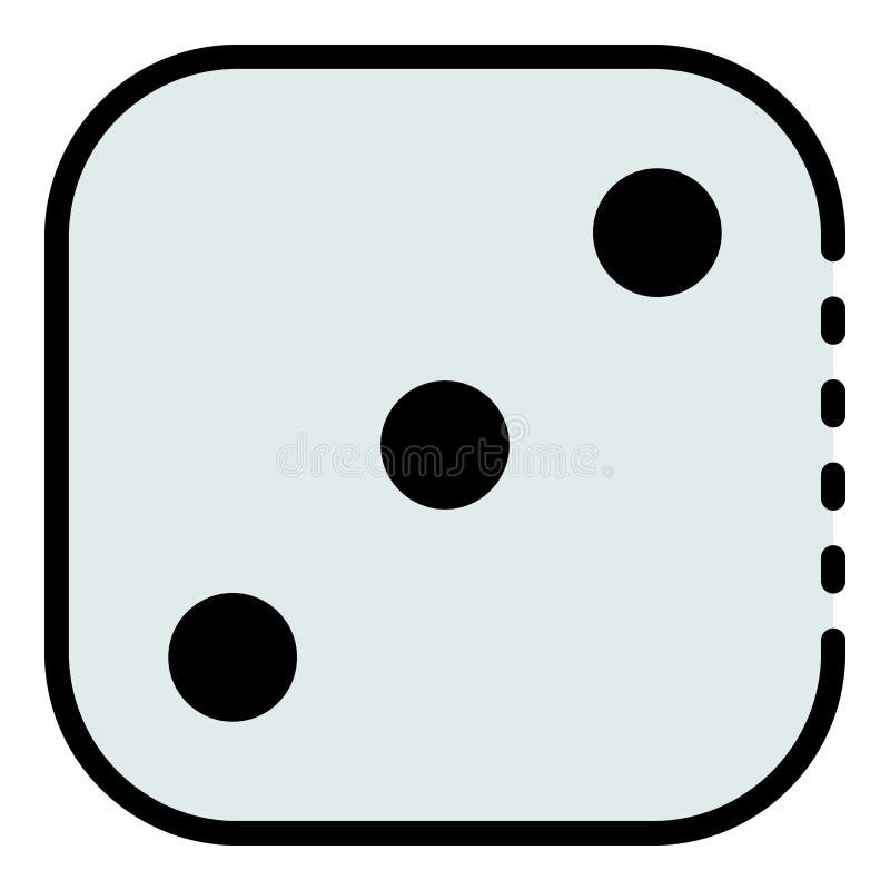 Three Point Dice Icon Color Outline Vector Stock Vector - Illustration ...