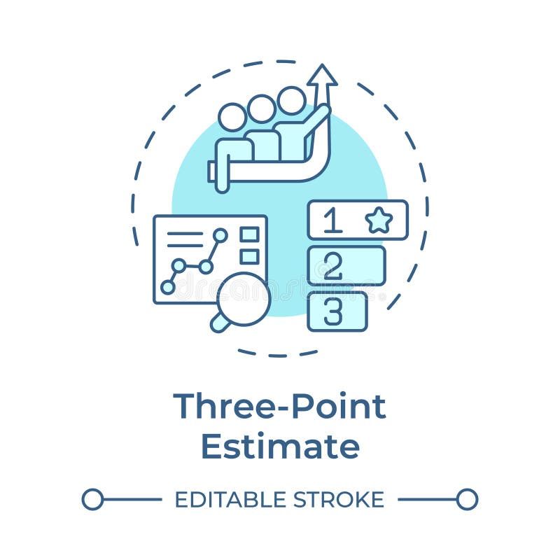 Three-point Estimate Concept Icon Stock Illustration - Illustration of ...