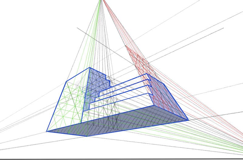 One Point Perspective Drawing Stock Illustrations – 74 One Point ...