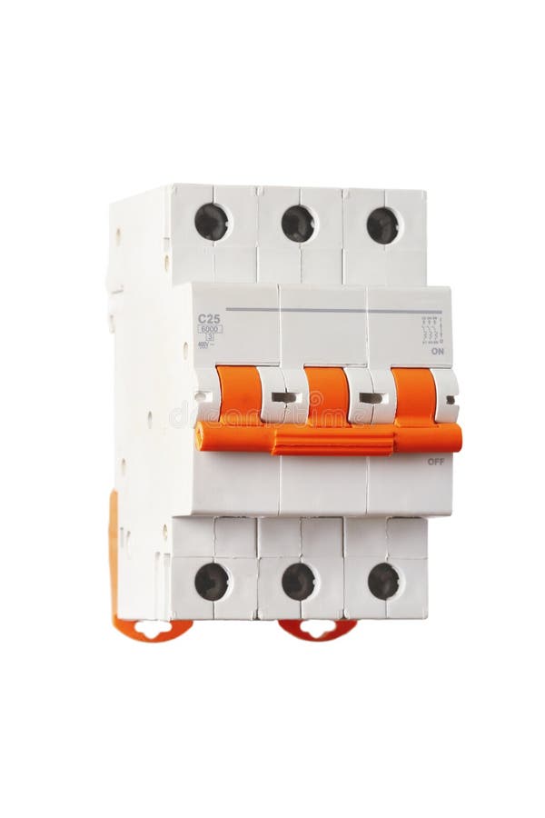Three-phase Circuit Breaker Stock Photo - Image of electricity, circuit ...
