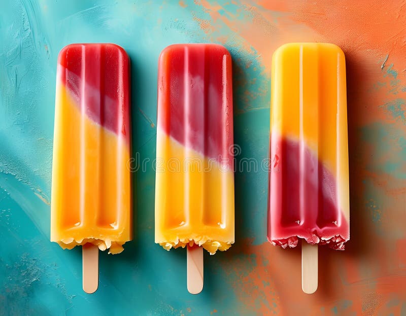 Three Pops on a Blue Background Stock Illustration - Illustration of ...