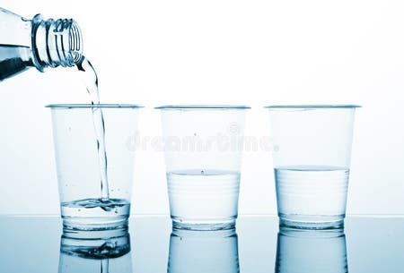 Three portion of water stock image. Image of plastic - 13410265