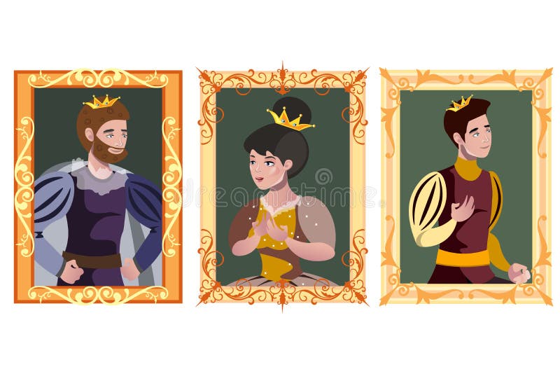 Set of Three Portrait, Face with Flower. Simple, Minimalist Vector ...