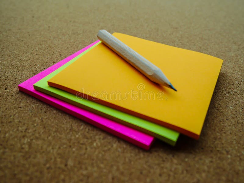Three Post Its Isolated on White Stock Photo - Image of purple ...