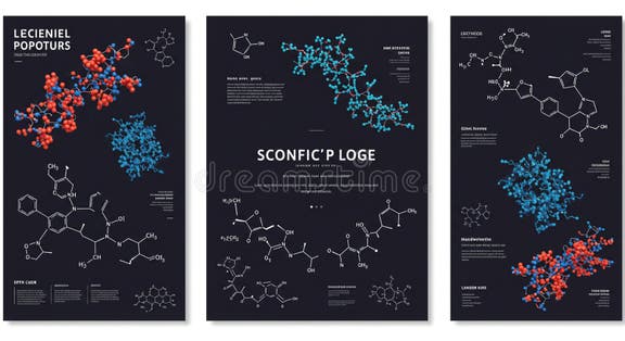 Three Posters Showcasing Molecular Models and Chemical Structures are ...