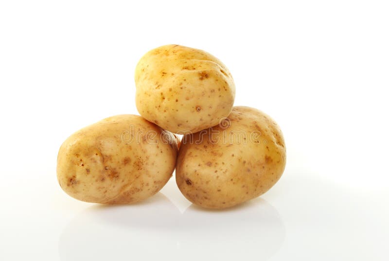 Three potatoes stock image. Image of washed, soft, vegetable - 21540399