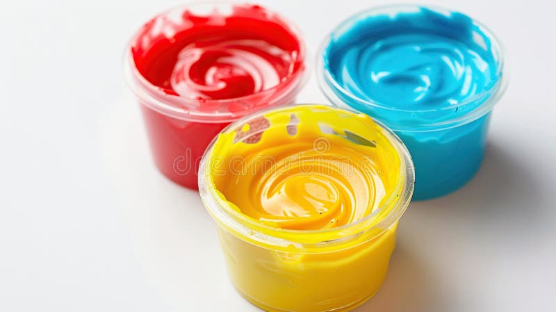 Three Pots of Paint stock illustration. Illustration of color - 324523094