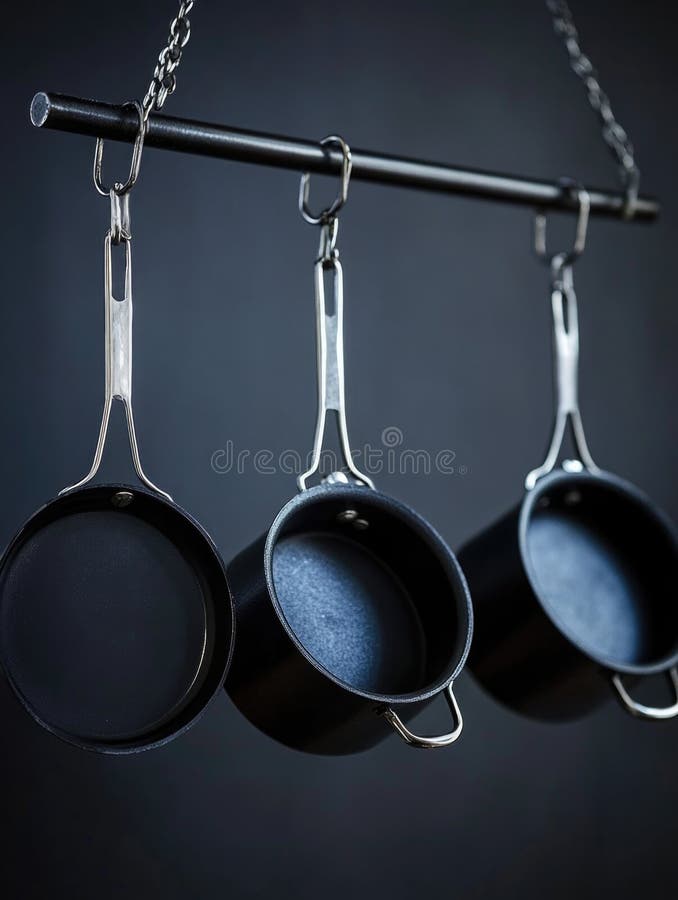 Kitchen Utensils Hanging stock image. Image of interior - 377228237