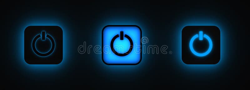 Power Buttons Icons Button Icon Set Vector Vectors Start on Off Turn ...