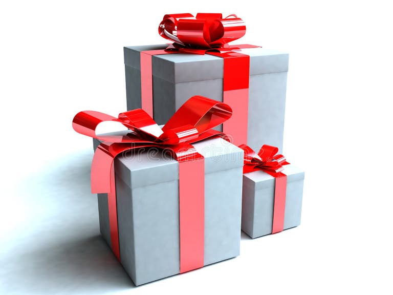 Three presents stock illustration. Illustration of christmas - 6806676