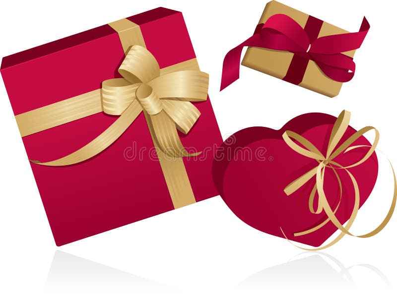 Present,red ribbon,card stock vector. Illustration of festive - 975192