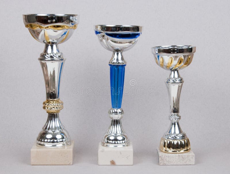 Three prize cup stock image. Image of compete, great - 11164587