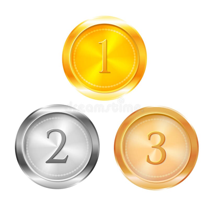Prize medals stock vector. Illustration of achievement - 8004259