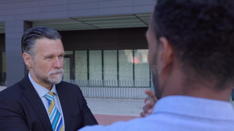 Three Professional Successful Business People Talking at Financial ...