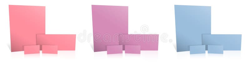 Three Promotional Paper Blank Template for Presentation Layouts and ...