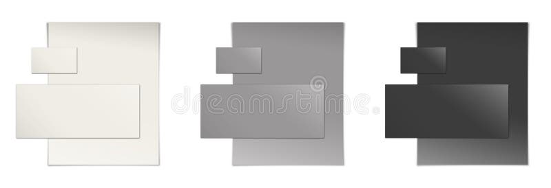 Three Promotional Paper Blank Template White, Grey and Black for ...