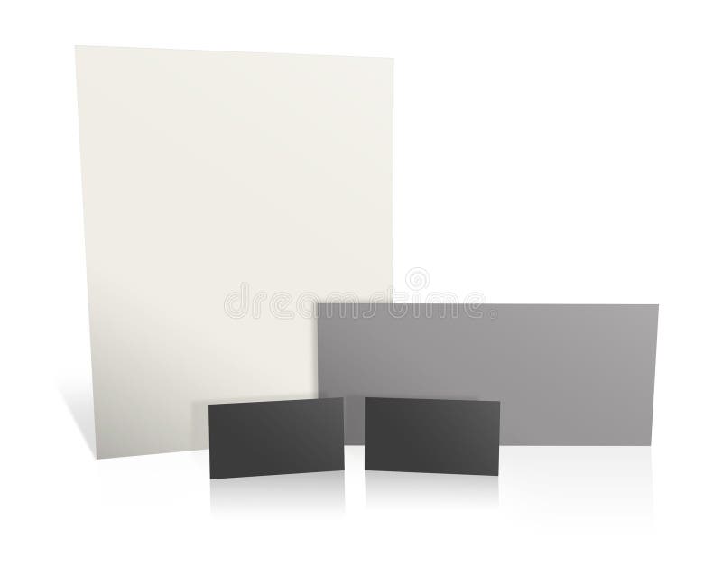 Three Promotional Paper Blank Template White, Grey and Black for ...