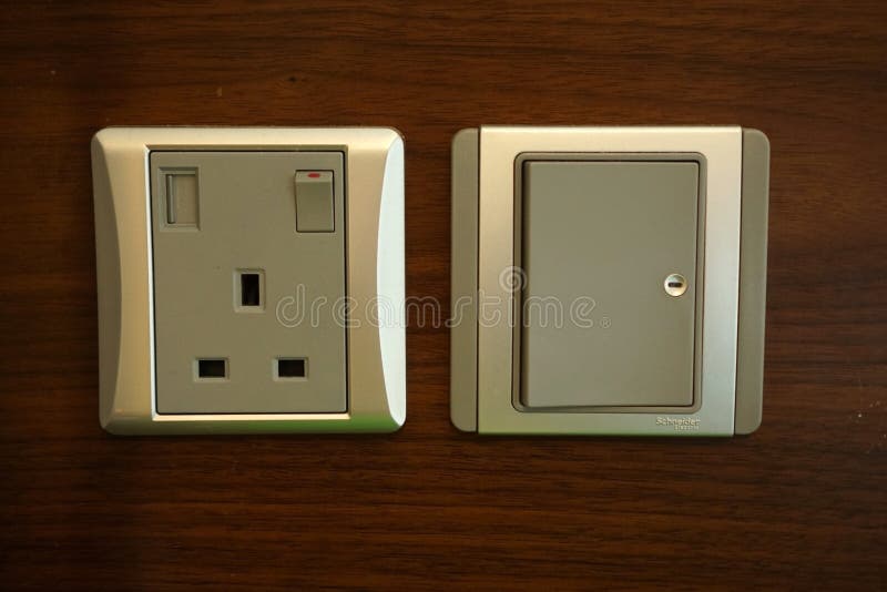 Three-pronged Power Plug and Switch Stock Image - Image of equipment ...