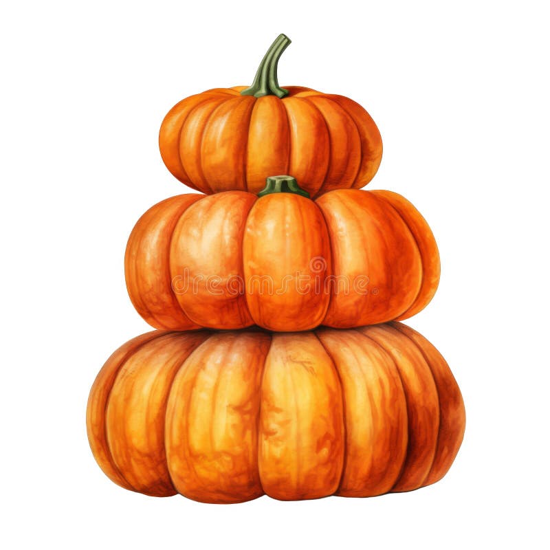 Three Pumpkins Stacked in a Pyramid Formation Stock Photo ...