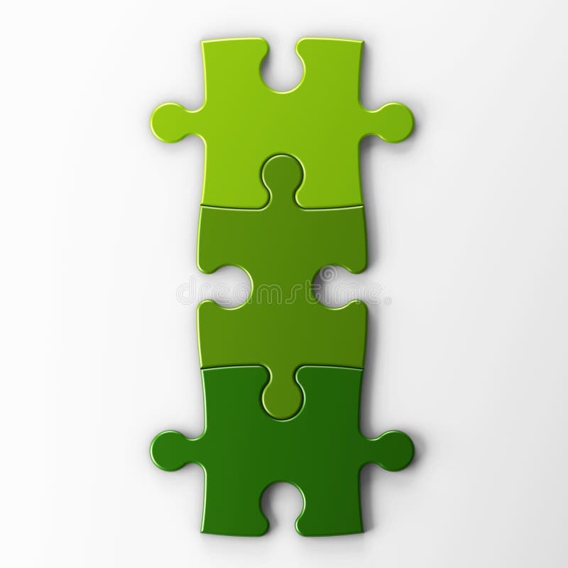 Three Puzzle Pieces with Clipping Path Stock Illustration ...